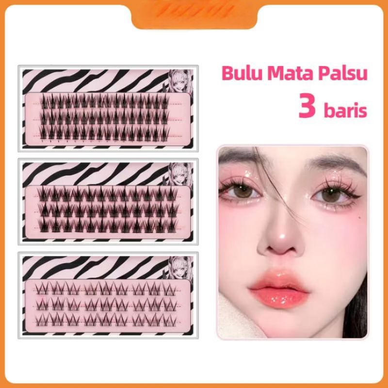 Jual 3 BARIS BULU MATA PALSU PREMIUM TANAM NATURAL EYELASH EXTENSION ...