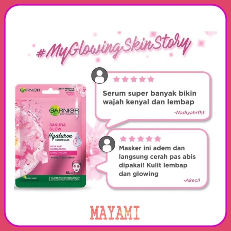 Jual GARNIER SHEET MASK LIGHT COMPLETE/ BRIGHT UP/ SAKURA/ SAKURA GLOW ...