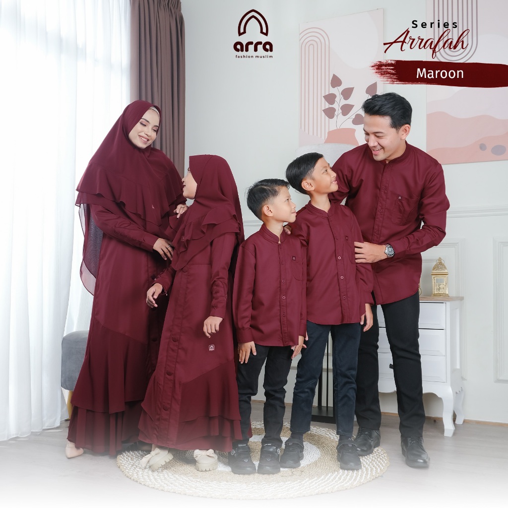 Jual ARRA - Sarimbit Keluarga Series Arafah (Gamis, Koko, Khimar) Warna ...