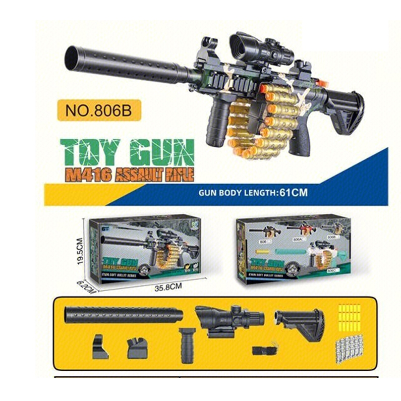 Jual Mainan Anak TOY GUN M416 ASSAULT RIFLE Tembakan Eva Soft Bullet ...