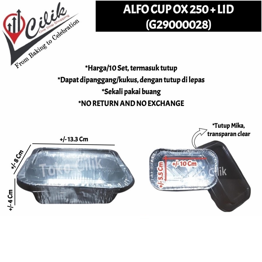 Jual alumunium+foil+cup+ox250+tutup+lid+kemasan+macaroni+lasagna+mentai | Shopee Indonesia