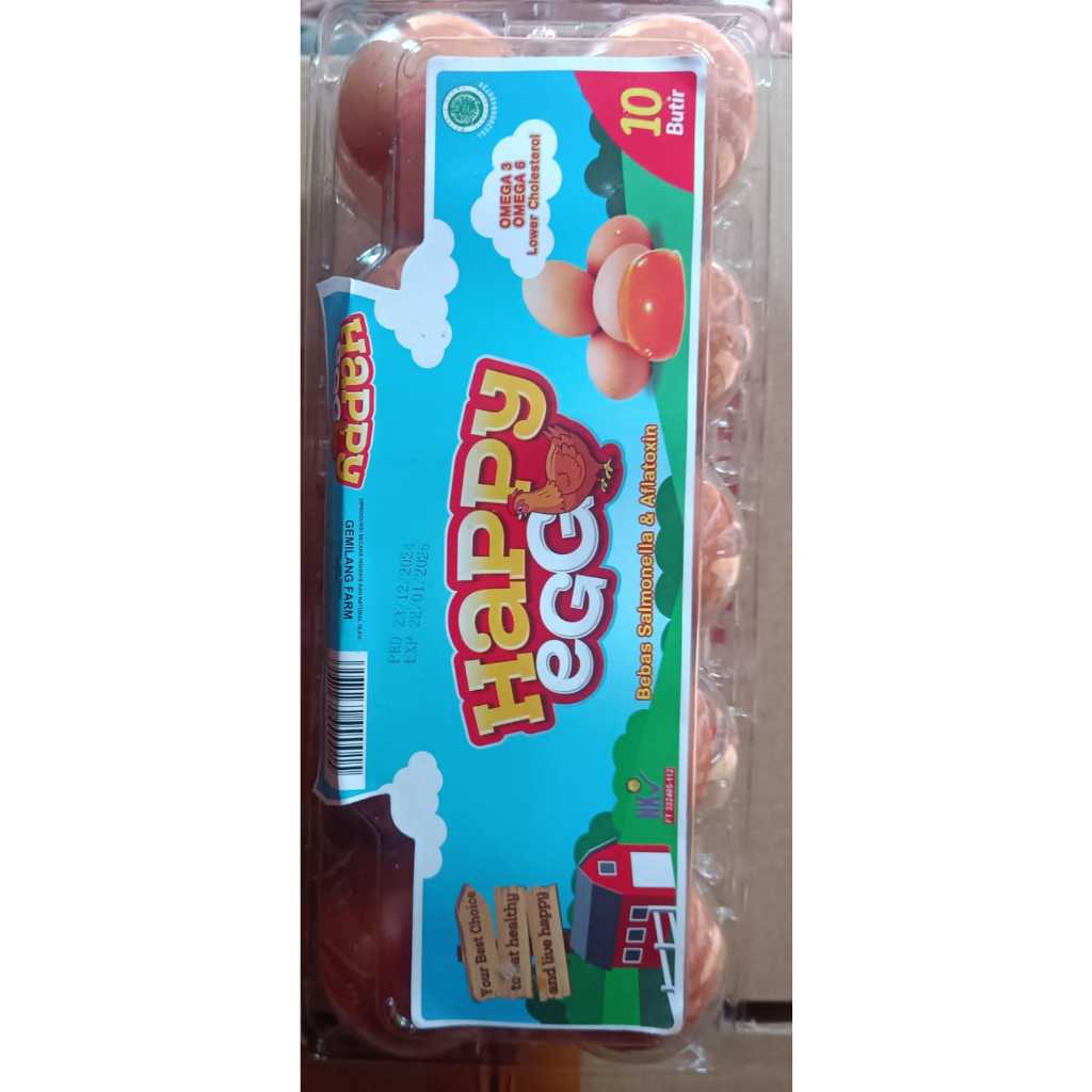 Jual Telor Omega 3 Happy Egg (1 Pak = 10 butir) | Shopee Indonesia