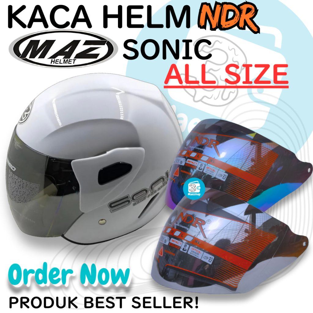 Jual Kaca Helm | Visor | MAZ SONIC by NDR1 helmet | Shopee Indonesia