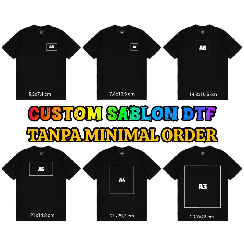 Jual custom sablon dtf / sablon strika / stiker sablon | Shopee Indonesia