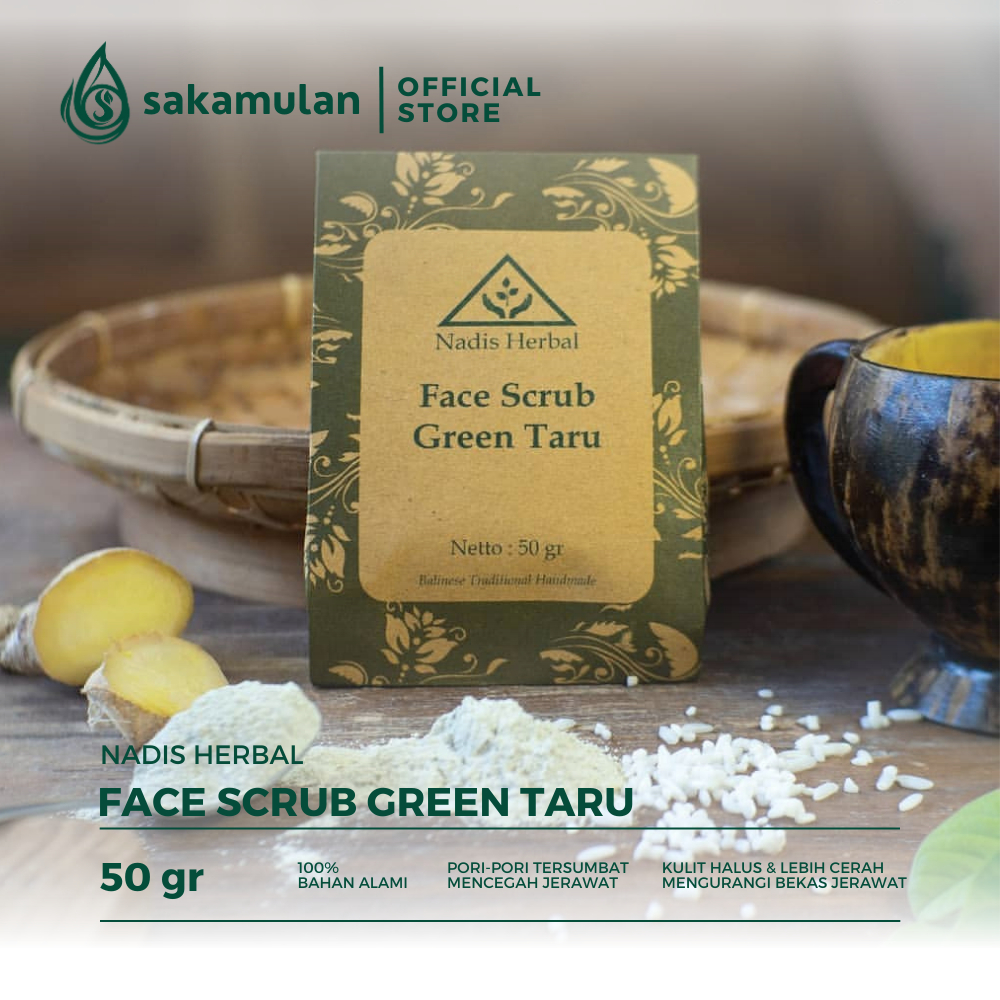 Jual Nadis Herbal Face Scrub Green Taru 50 gr | Shopee Indonesia