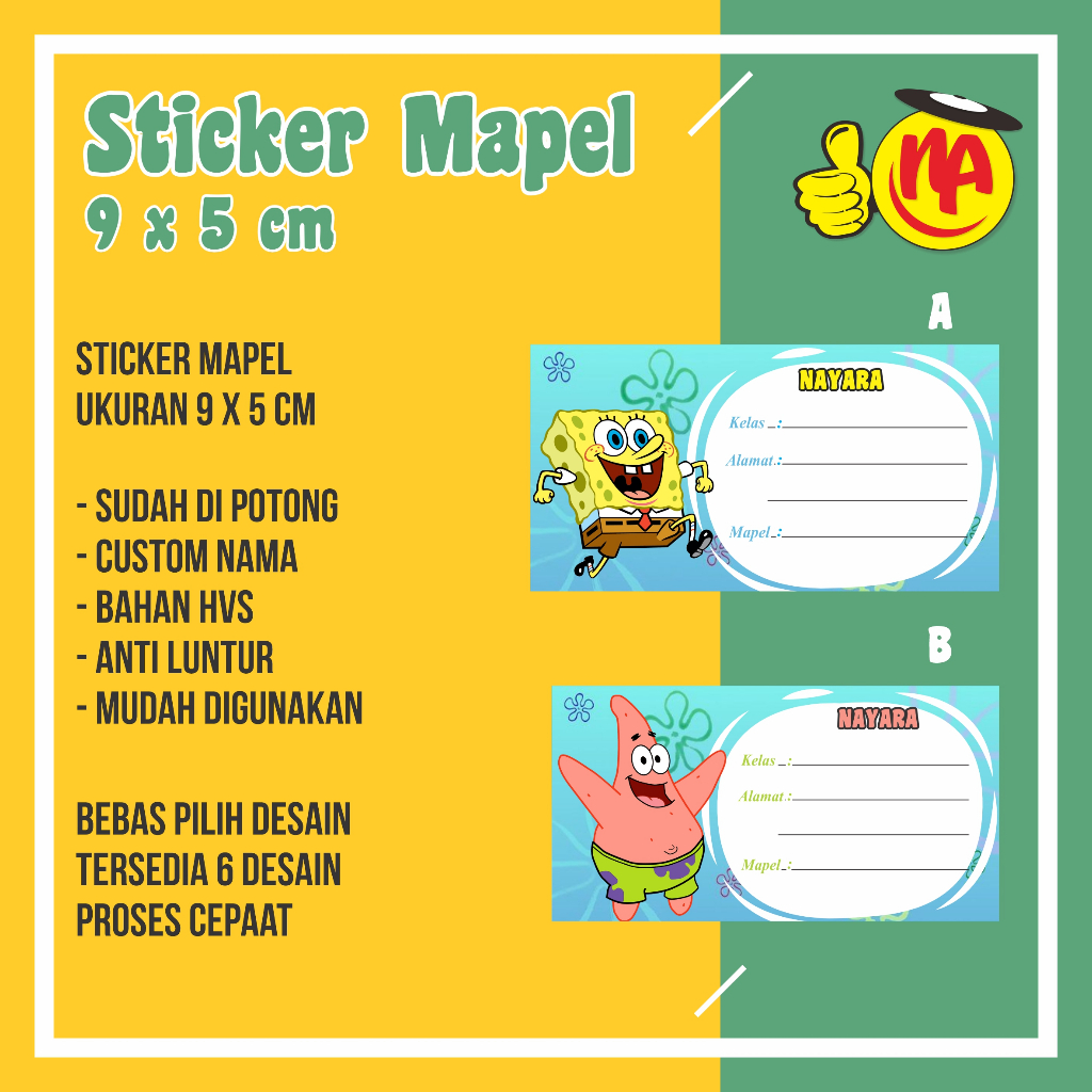 Jual Label mapel/Stiker mapel/Sticker/Label buku/Stiker buku/Stiker ...