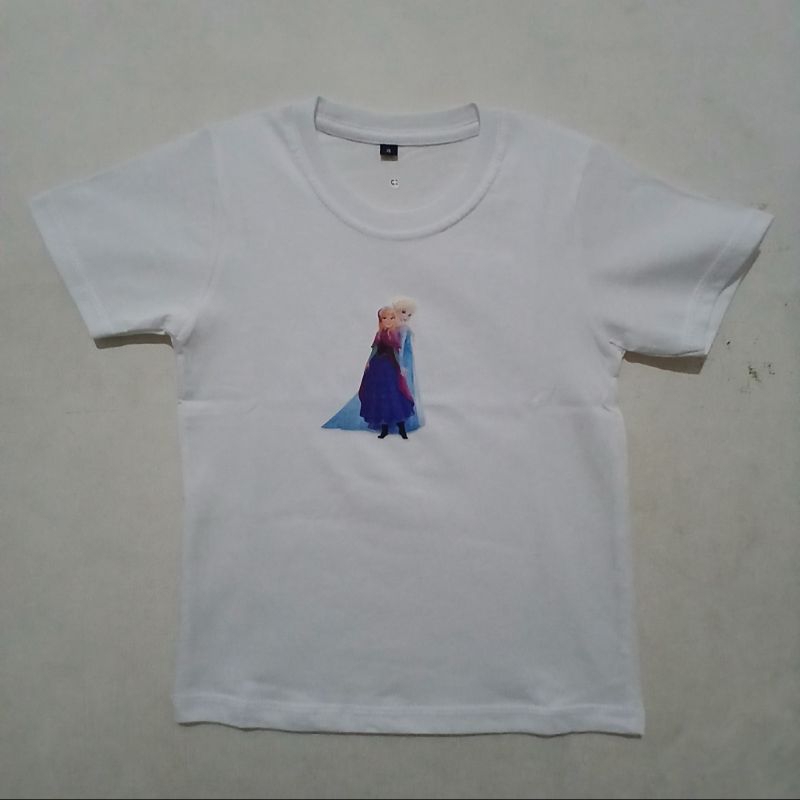 Jual NEW! KAOS KATUN ANAK ELSA DAN ANNA (FROZEN) | Shopee Indonesia