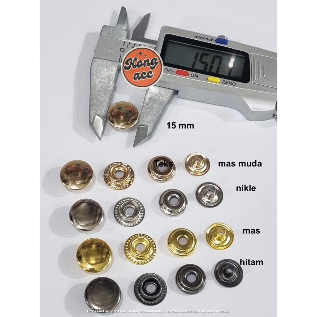 Jual KANCING CETET BESI / kancing jepret/kancing jaketset ( 10mm,12mm ...