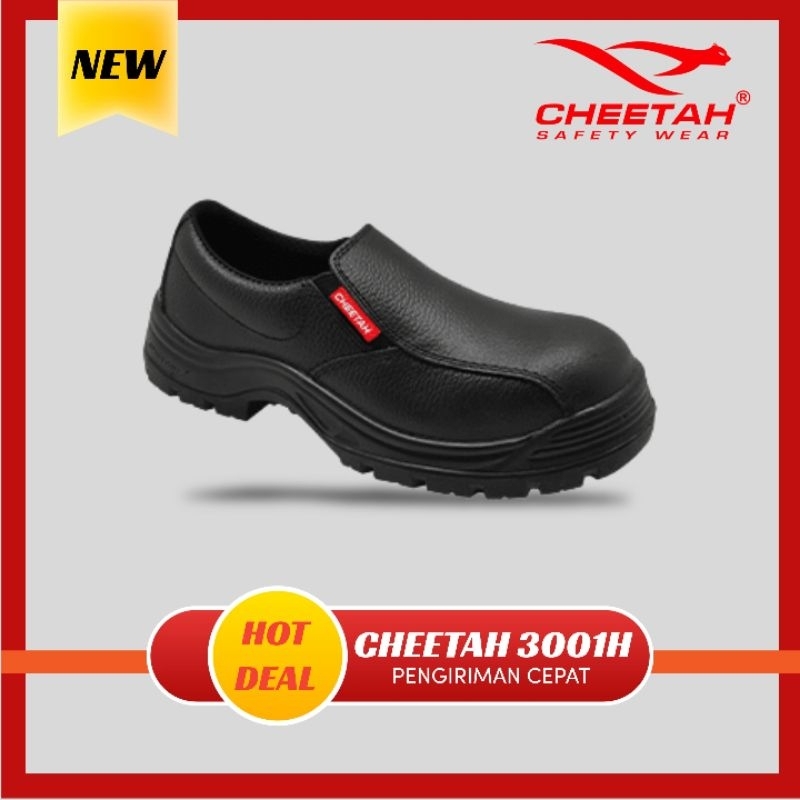 Jual sepatu safety / safety shoes cheetah 3001H original | Shopee Indonesia