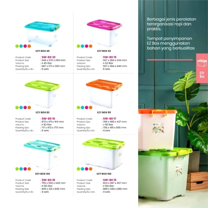 Jual BOX CONTAINER PLASTIK CONTAINER STORAGE BOX TEMPAT PENYIMPANAN ...