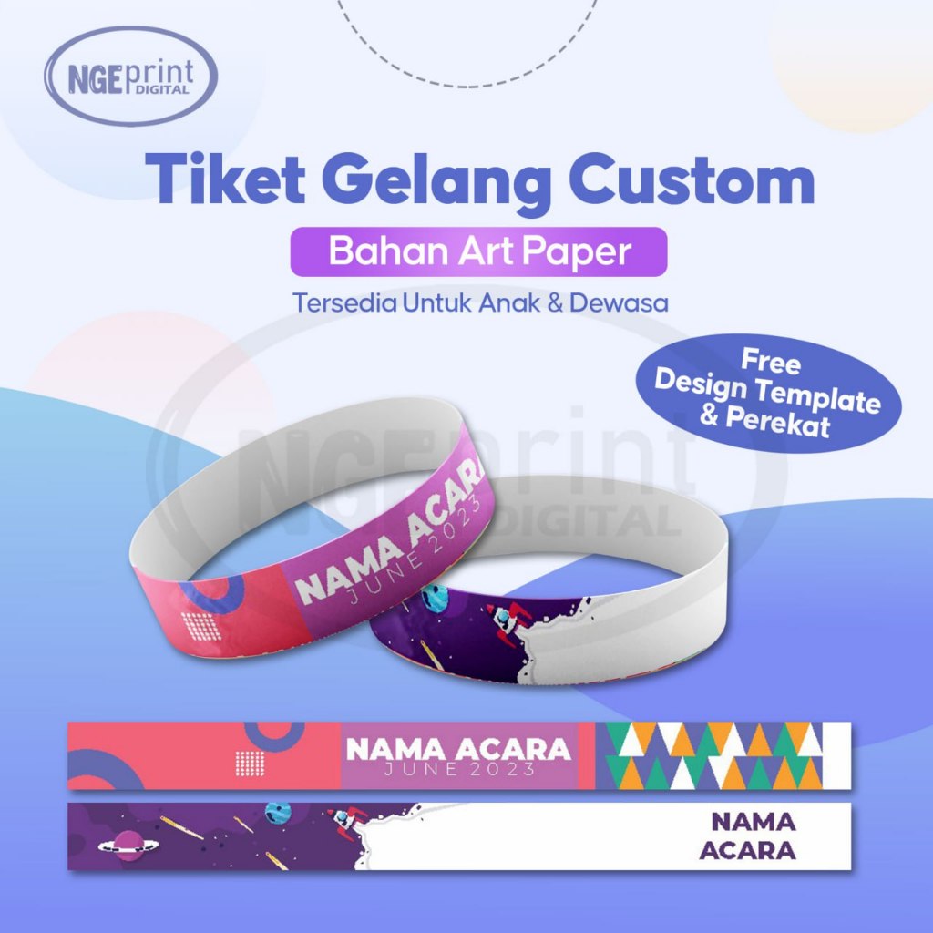 Jual Cetak Gelang Tiket AP150 Custom / Gelang Tiket Custom / Gelang ...