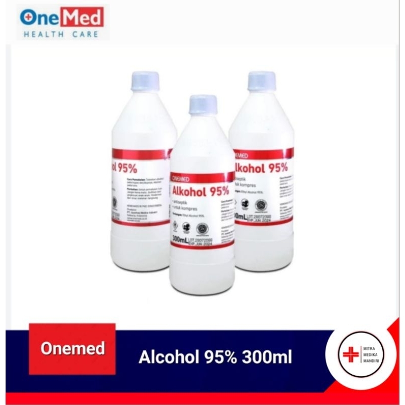 Jual Onemed Alcohol Alkohol 95% Botol 300ml | Shopee Indonesia