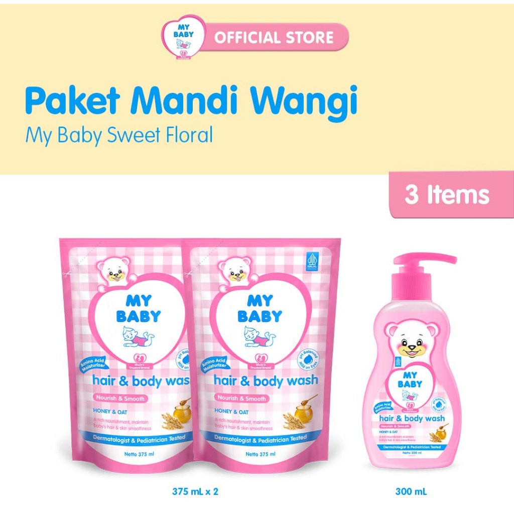 Jual MY BABY Paket Mandi Wangi Sweet Floral | Shopee Indonesia