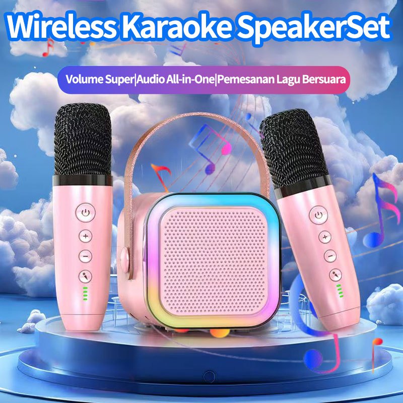 Jual K12 Speaker Bluetooth Karaoke 2Mic Mini Bluetooth Portabel Bluetooth Speaker Microphone ...