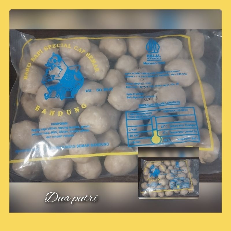 Jual bakso sapi mutiara/ kecil isi 50 butir cap semar [ termurah ...