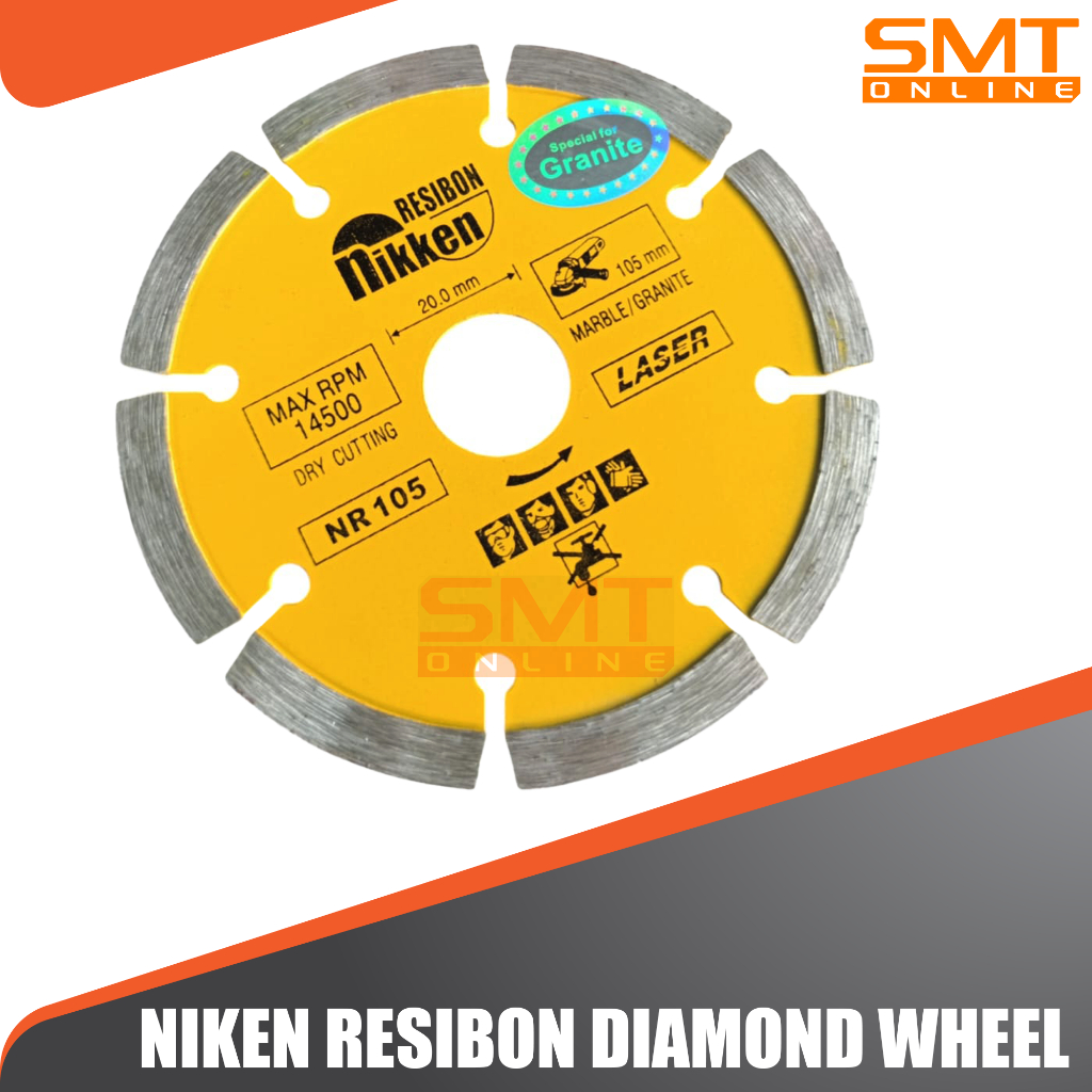 Jual NIKKEN RESIBON Diamond Wheel 4 Inch Dry NR 105 Mata Pisau Potong ...