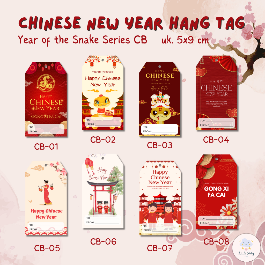 Jual NEW 2025!! Hang Tag CHINESE NEW YEAR TO + FROM/ Hang Tag IMLEK/Kartu Ucapan/ murah/kado ...