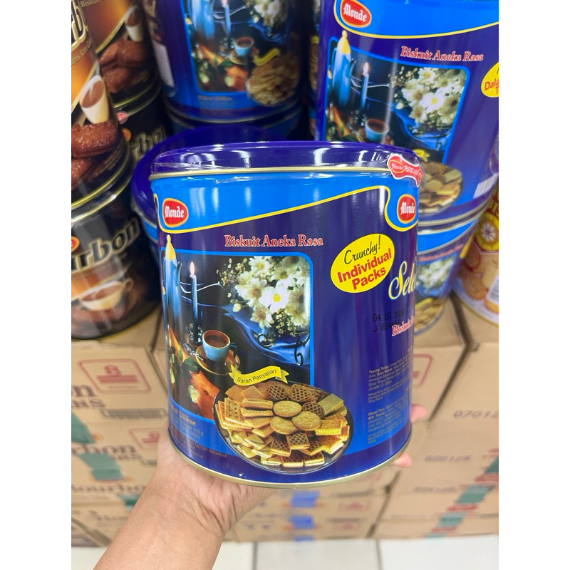 Jual Monde top selected biru kaleng kecil 450gr | Shopee Indonesia