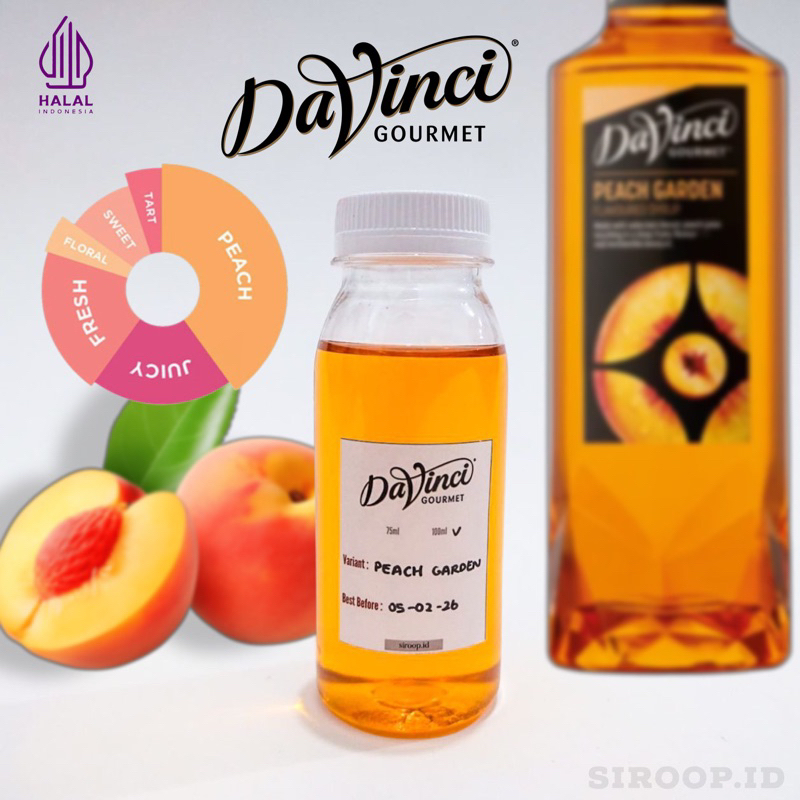 Jual Davinci Peach Garden Syrup Flavour Repack (30ml,75ml,100ml ...