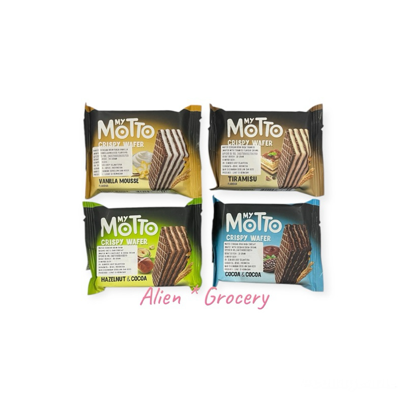Jual PROMO!!! MY MOTTO Cocoa Chocolate Hazelnut Tiramisu Wafer No Palm ...
