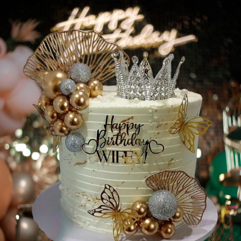 Jual custom cake//cake mewah/elegan cake | Shopee Indonesia