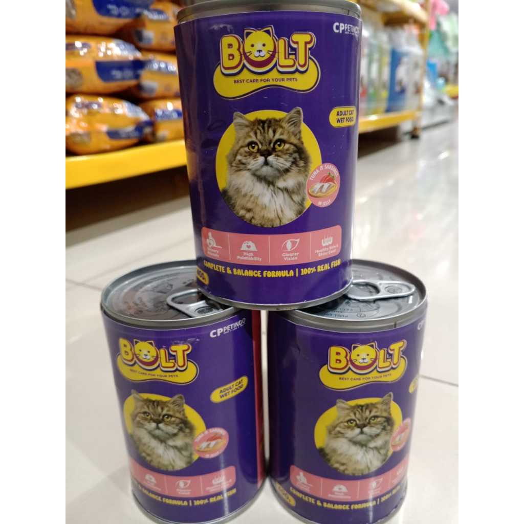 Jual BOLT CAT KALENG 400GR ADULT TUNA SARDINE / CAT FOOD BOLT ADULT ...
