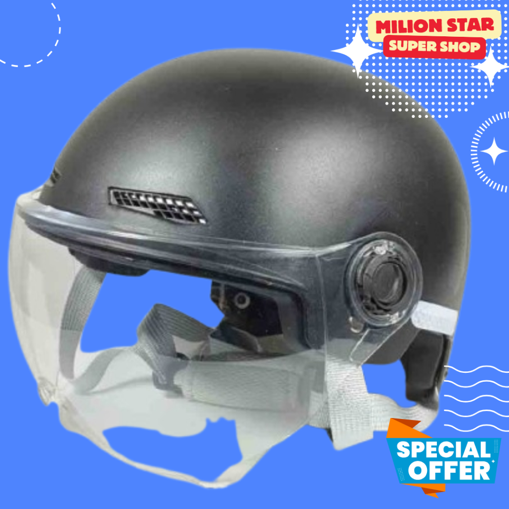 Jual Helm Sepeda Scooter Motor Visor Model Classic | Shopee Indonesia