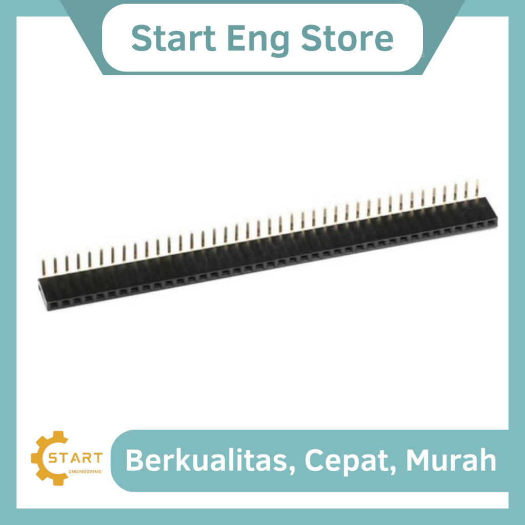 Jual PIN HEADER STRIP FEMALE 1X40 2.54MM RIGHT ANGLE L-SHAPED (BENGKOK ...