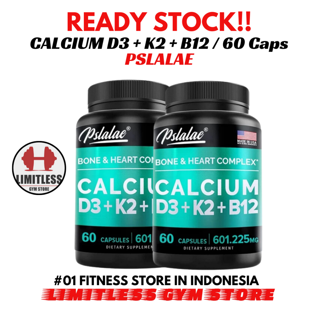 Jual Pslalae USA Calcium D3 5000 IU + K2 + B12 120 Kapsul Suplemen ...