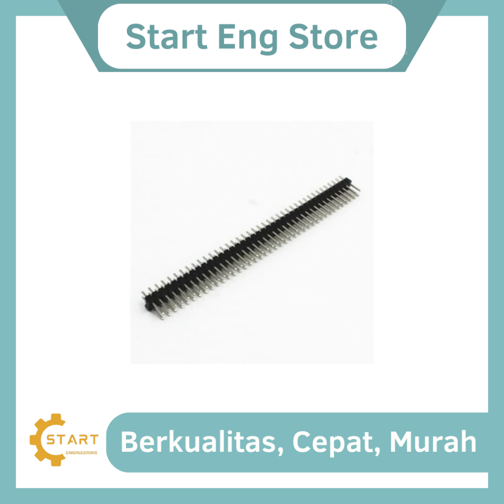 Jual Pin Header Strip Male Double Row 2x40 2.54mm Black | Shopee Indonesia