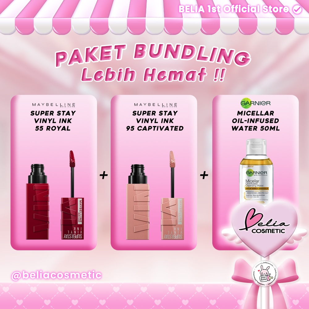 Jual [ BELIA ] BUNDLING MAYBELLINE Ombre Lips Super Stay Vinyl Ink 55 ...