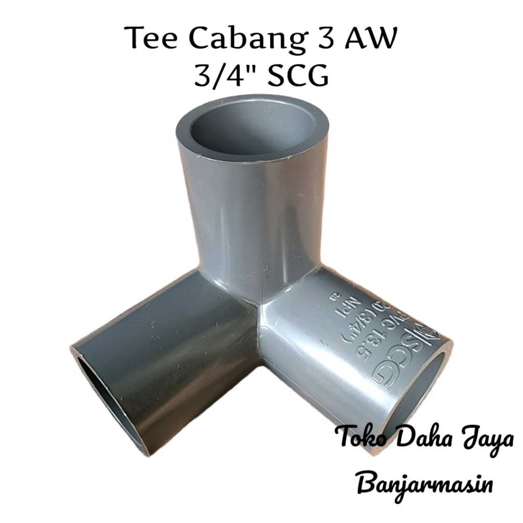 Jual SAMBUNGAN PIPA TEE 1/2 INCI ATAU 3/4 INCI BENTUK SIKU 3 CABANG ...