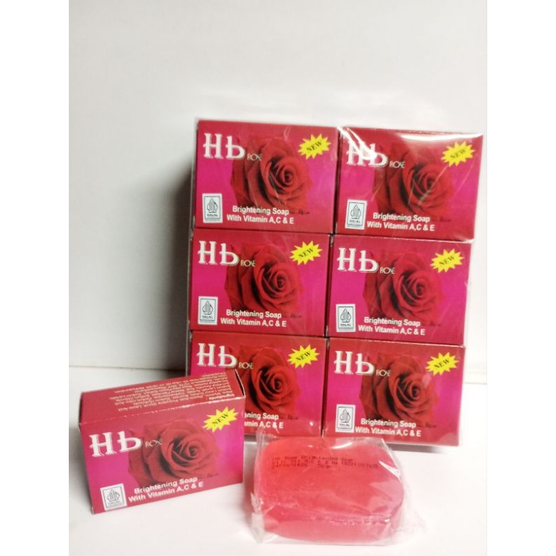 Jual Hb Rose Brightening Soap / Sabun Hb Rose Original Lusinan isi ...