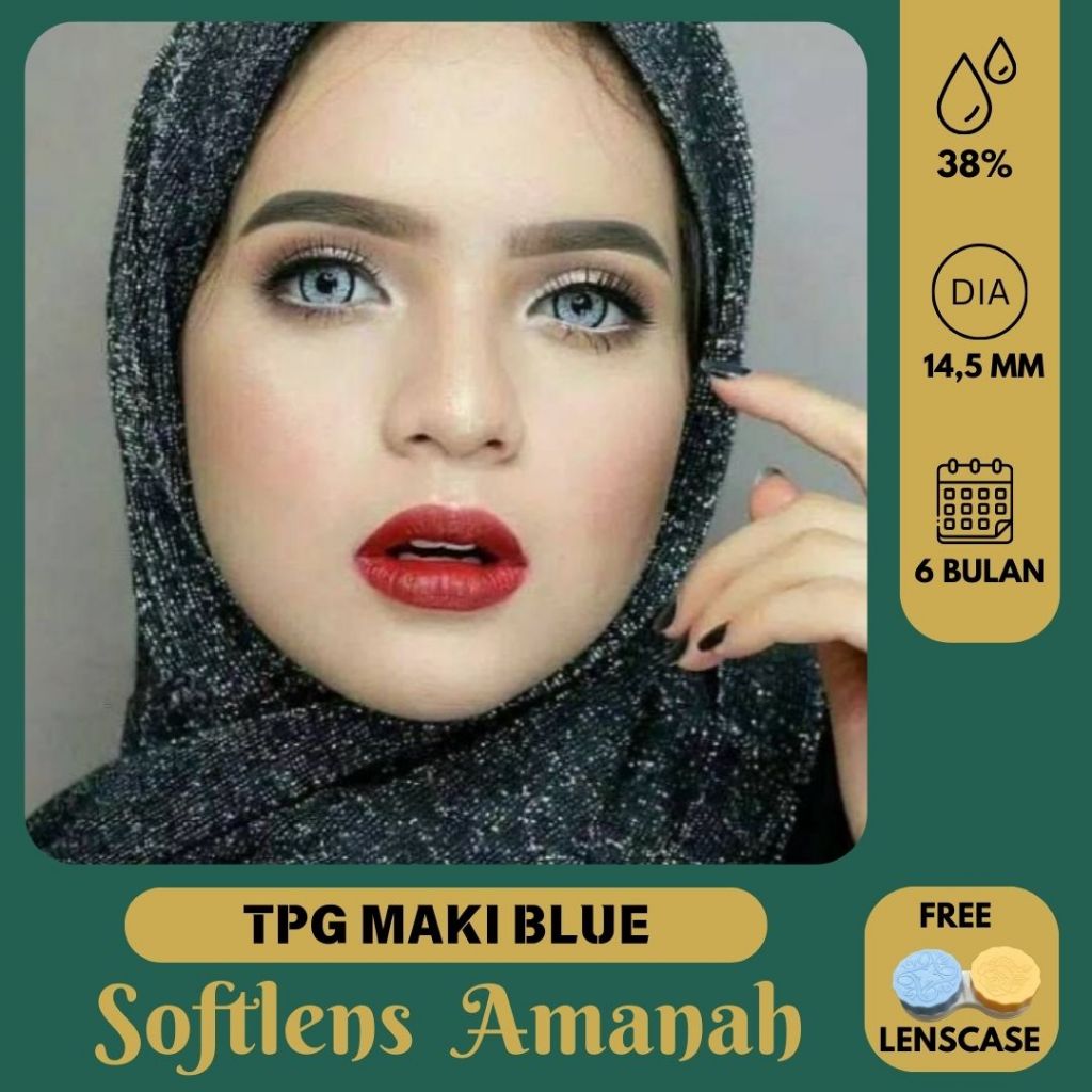 Jual Softlens TPG MAKI BLUE 14,5MM / Softlens Amanah / Softlen / Soflen ...
