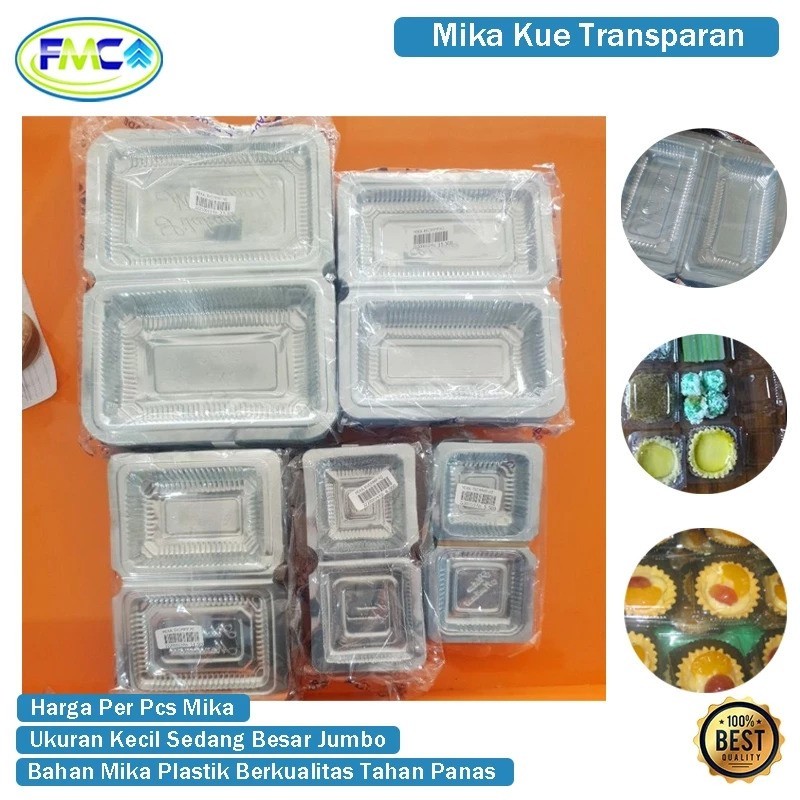 Jual Mika Kemasan Makanan Kue Bening Mika Kue Bening Ukuran Kecil ...