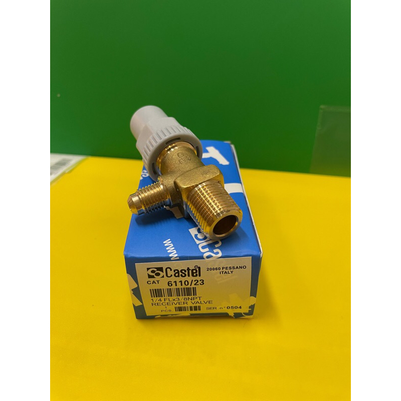 Jual Receiver Valve Castel 1/4”FL/SAE X 3/8” NPT (6110/32) | Shopee ...