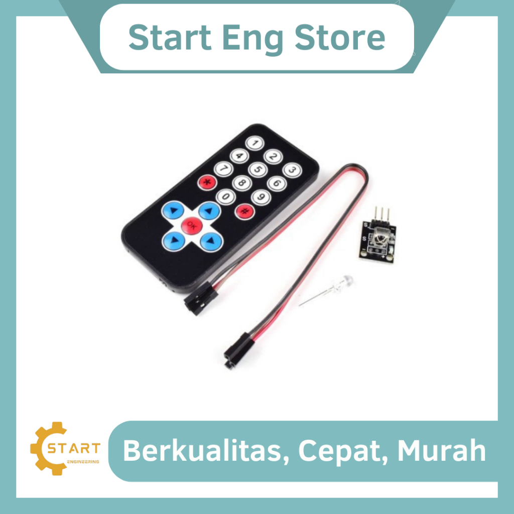 Jual Kit Ir Infrared Remote Control 17 Keys Wireless Hx1838 Module