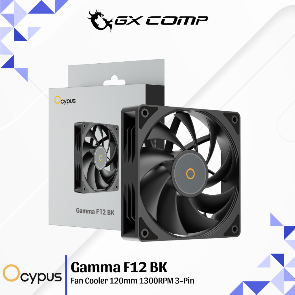 Jual OCYPUS Gamma F12 BK Black PWM Fan | Fan Case 120mm 12cm 1300 RPM | Shopee Indonesia