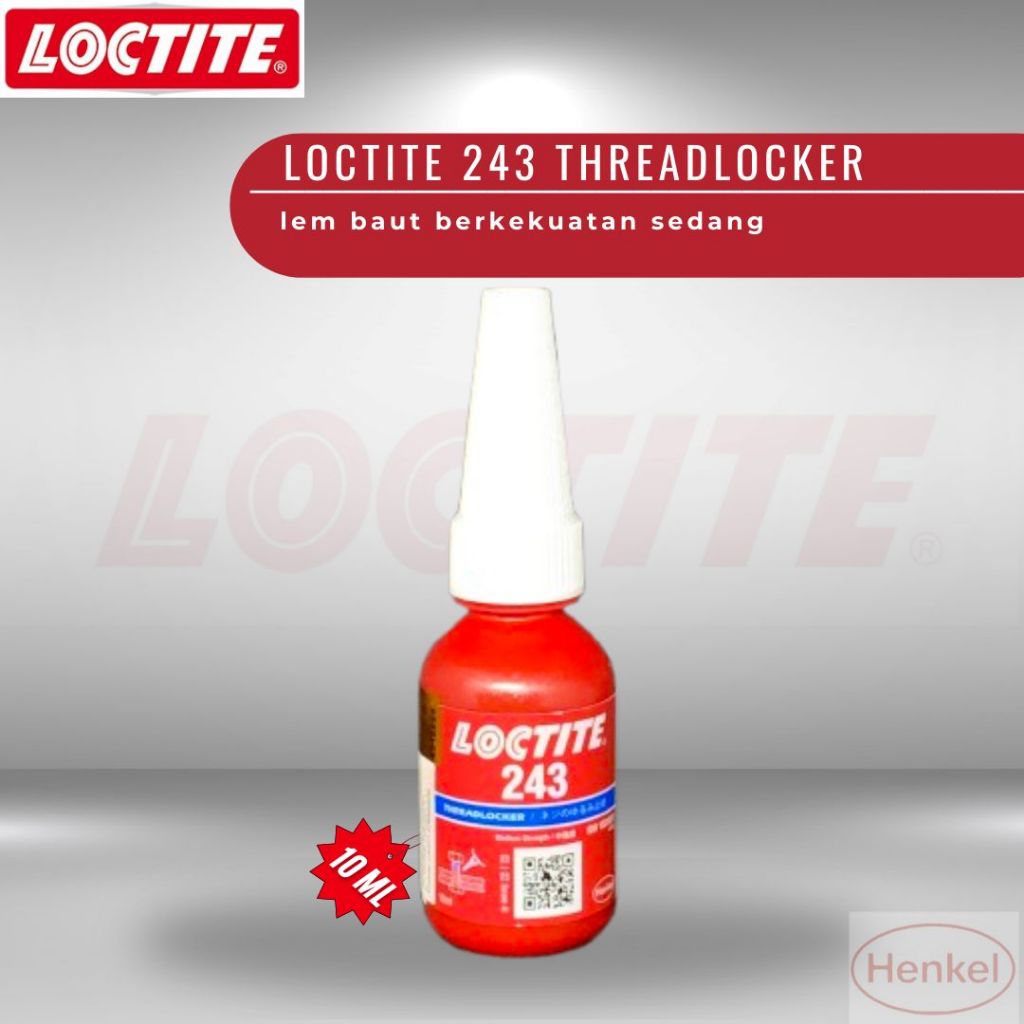 Jual LOCTITE 243 - 10ML Threadlocker MEDIUM STRENGTH / LEM BAUT BERKEKUATAN SEDANG | Shopee ...