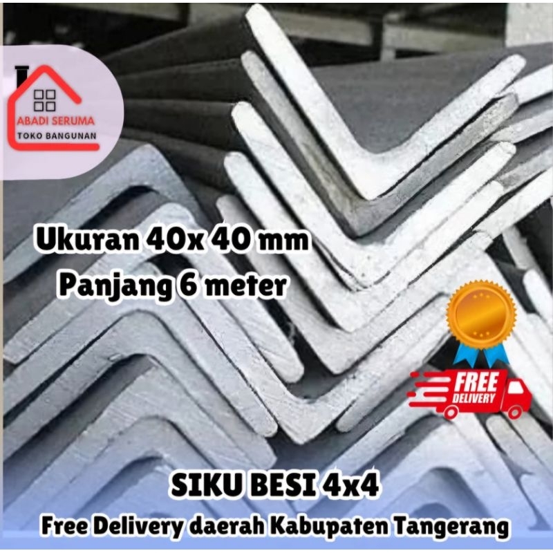 Jual GRATIS ONGKIR / SIKU BESI 4x4 / BESI SIKU / SEGITIGA BESI SIKU ...