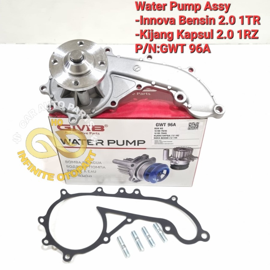 Jual WATER PUMP POMPA AIR INOVA INNOVA FORTUNER HILUX BENSIN KIJANG EFI 2.0 GWT-96A QUALITY ...