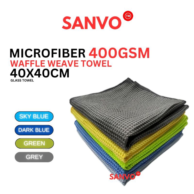 Jual Lap Microfiber Waffle Towel SANVO / Water Magnet Drying Towel ...