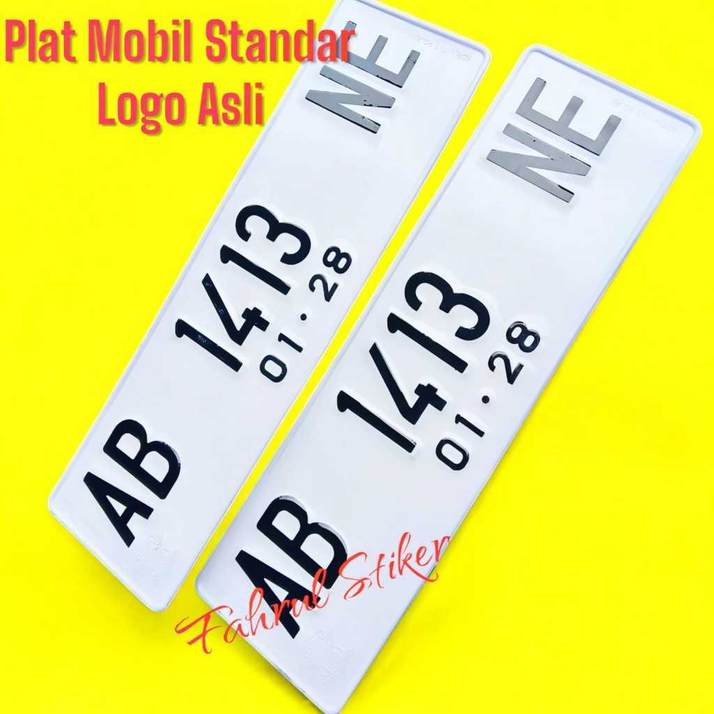 Jual Plat Nomor Mobil Putih bisa custom angka/Plat nomor Mobil Model ...