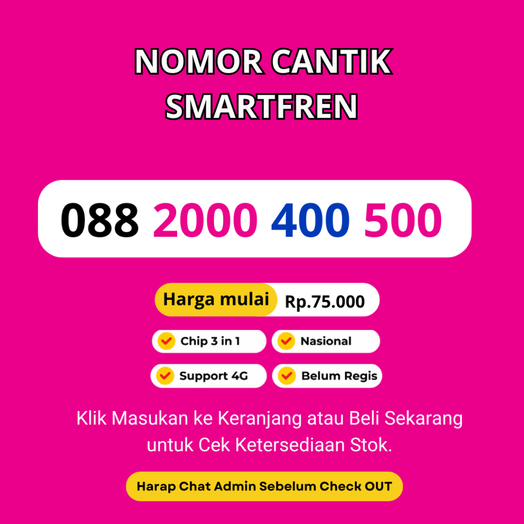 Jual Nomor Cantik Smartfren Murah dan Rapi Triple Ratus - Kartu Perdana Smartfren Murah Double ...