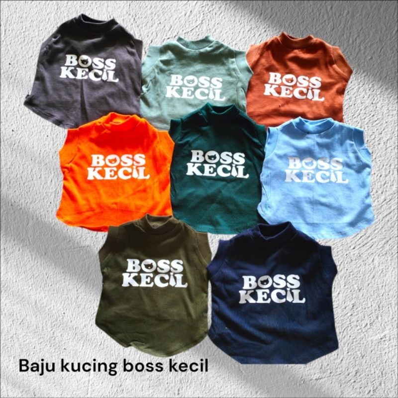 Jual Baju kucing anjing cowok cewek lucu sablon BOSS KECIL | Shopee ...