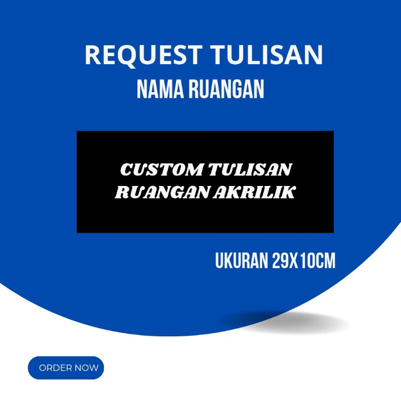 Jual CUSTOM SIGN BOARD TULISAN NAMA RUANGAN AKRILIK / PAPAN NAMA ...