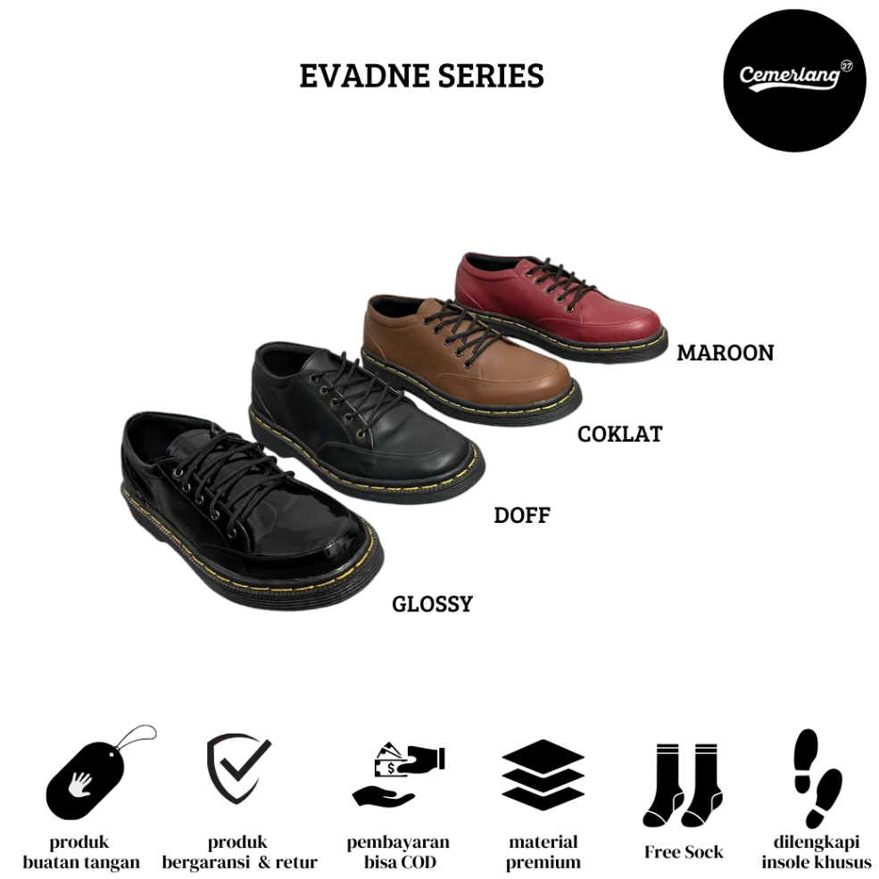 Jual Sepatu Docmart Pria Casual Oxford "EVADNE MEN" Sepatu Formal 5 ...