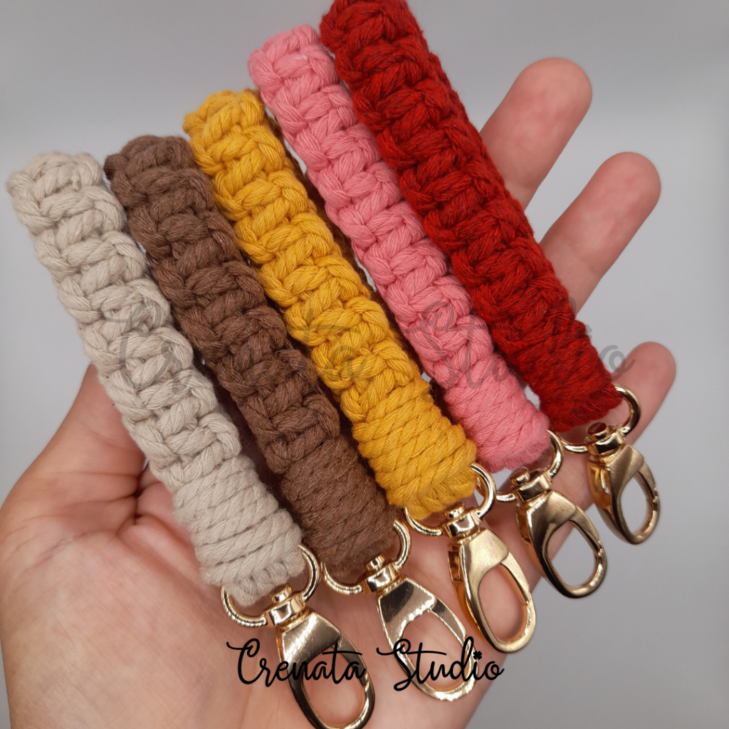 Jual Crenata Studio - Mini Basic Wristlet Keychain Macrame Wristlet ...