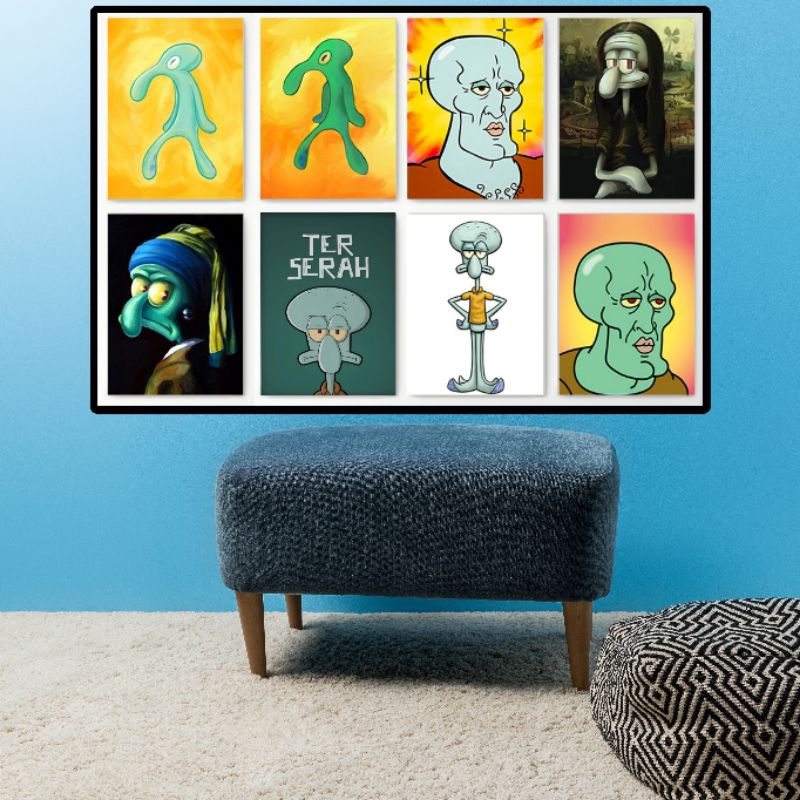 Jual poster dinding squidward spongebob | Shopee Indonesia