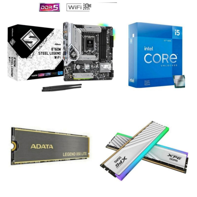 Jual Paket Processor Gaming Intel Core i5 12400 / i5 12400F Box Gen 12 LGA 1700 RAM DDR5 32GB ...
